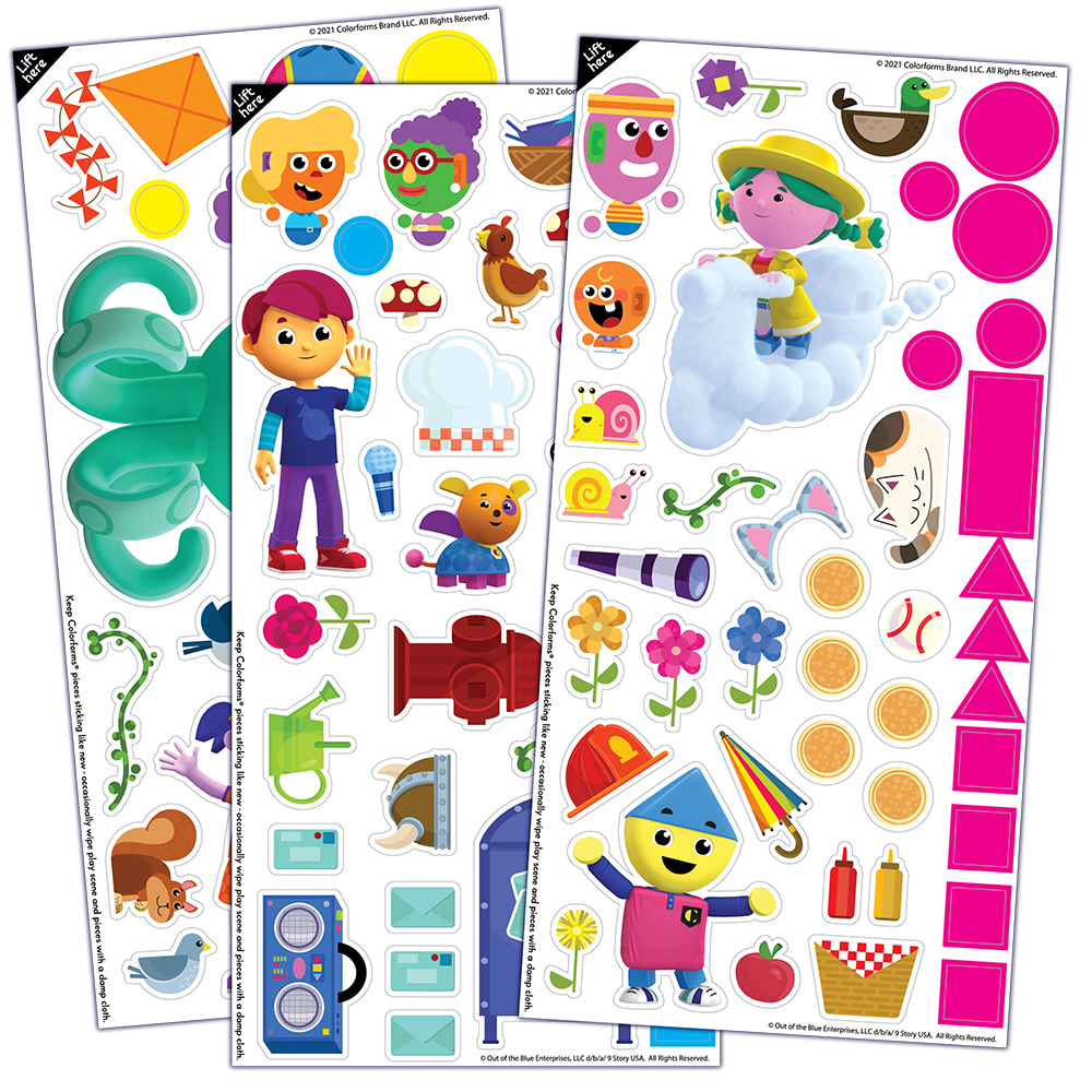 3m Tape Medical Charlie's Colorforms Travel Set - Reusable Sticker Book ...