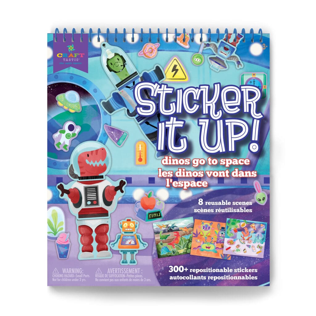 Craft-tastic: Sticker It Up! Dinos go to Space – PlayMonster