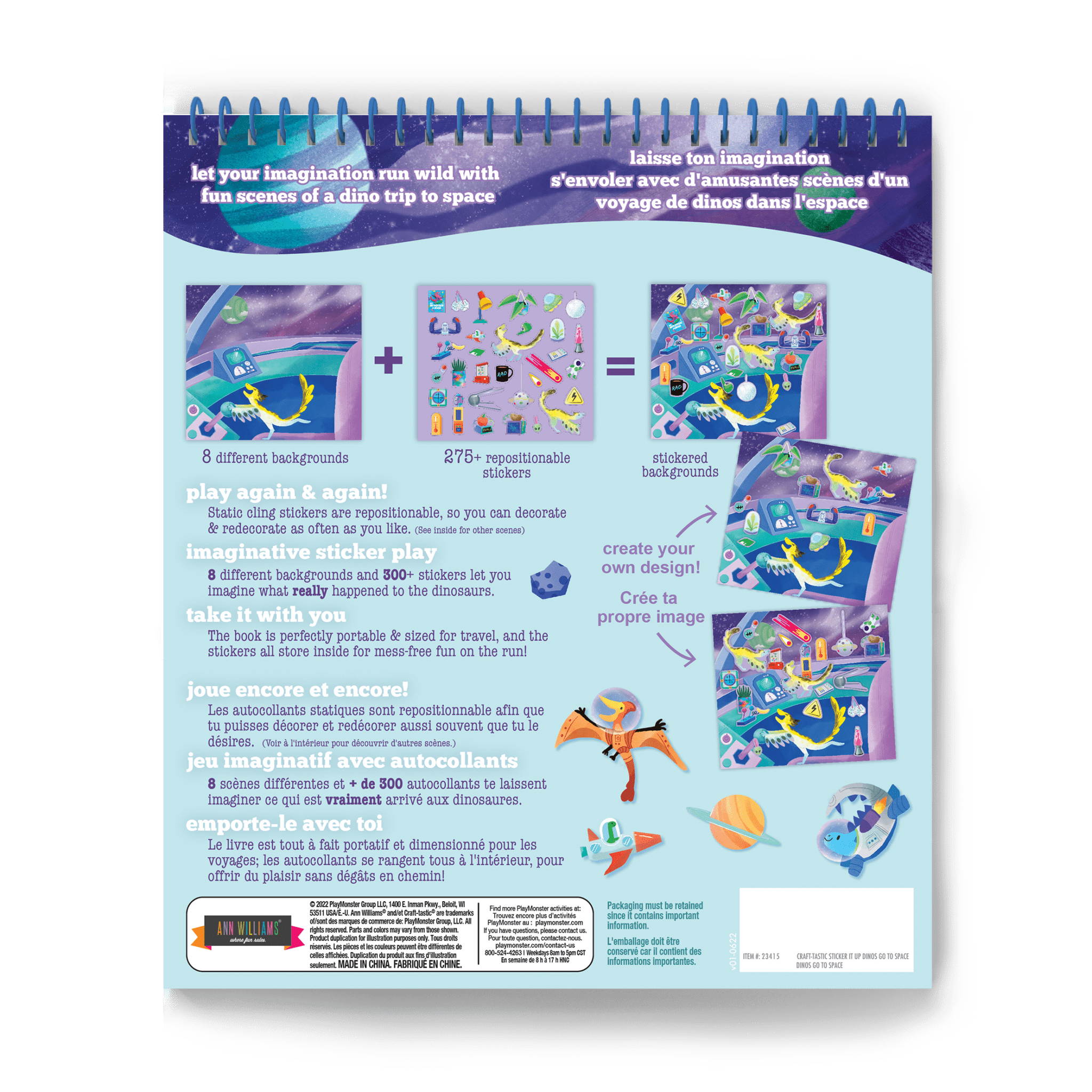 Craft-tastic: Sticker It Up! Dinos go to Space – PlayMonster